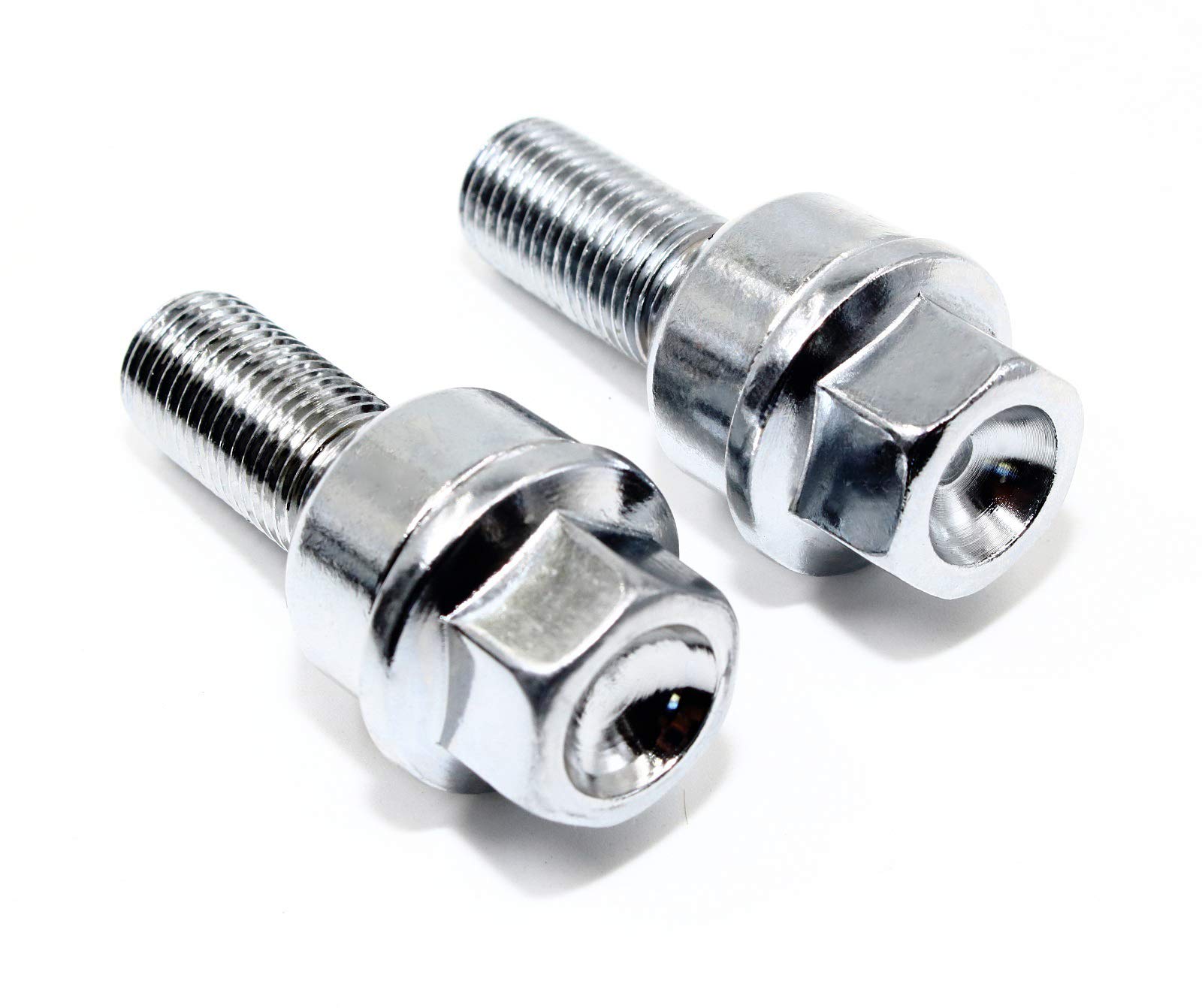 Set of 20 Veritek 14x1.5mm 29mm Thread Chrome Ball R14 Radius Seat Lug Bolts for Porsche Factory Wheels