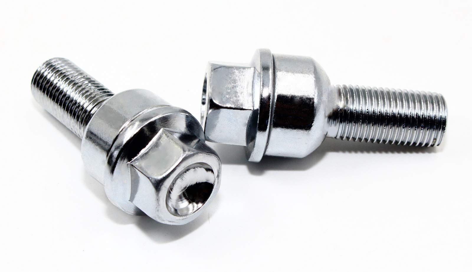 Set of 20 Veritek 14x1.5mm 29mm Thread Chrome Ball R14 Radius Seat Lug Bolts for Porsche Factory Wheels