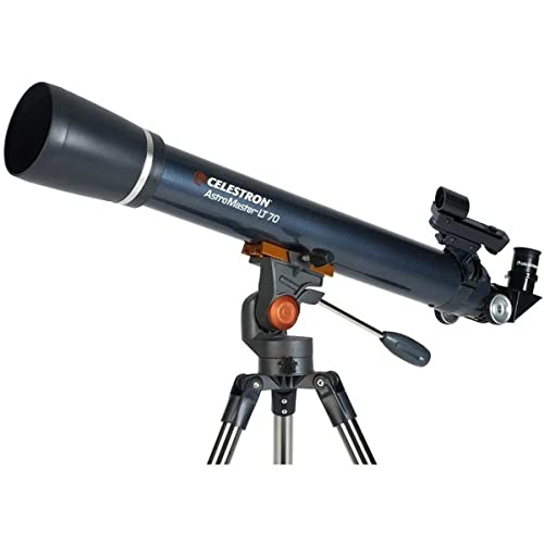 Celestron – AstroMaster LT 70AZ Refractor Telescope – Easy-to-Use Telescope for Beginners with Full-Height Tripod Included – BONUS Astronomy Software Package