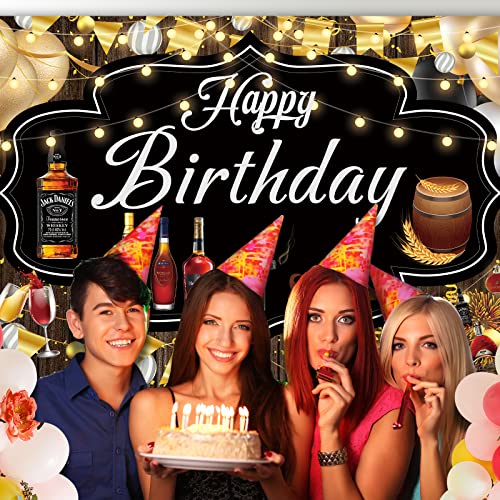 Whiskey Backdrop,7x5FT Whiskey Background Whiskey Banner Whiskey Party Supplies Whiskey Birthday Party Decorations for Men