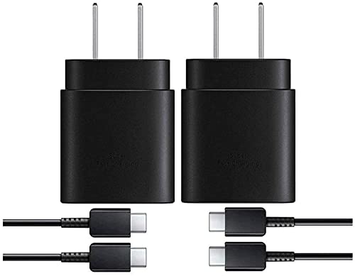 Samsung USB-C Super Fast Charging Wall Charger-25W PD Charger Adapter with Type-C Cable(5ft) for Samsung Galaxy S22/S22 Ultra/S22+/S21/S21+/S21 Ultra/S20/S20+/S20 Ultra/Note 20/Note 20 Ultra/Note 10+