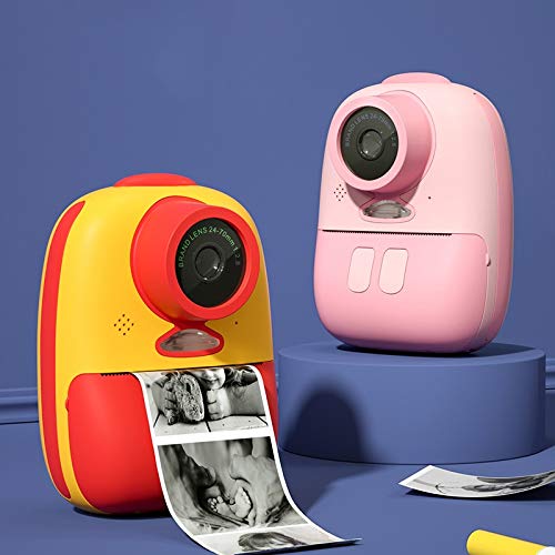 LKYBOA Children's Camera Toy Camera Digital High-Definition Travel Gift Stand That Can Take and Print Photos (Color : A)