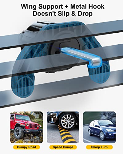Rorhxia Car Vent Phone Mount, [Wing Support, Doesn't Slip&Drop, Enjoy Safe Driving] Cell Phone Holder for Car Compatible with iPhone 14, 13, 12 Pro Max, Samsung Galaxy S23 S22, and All Phones
