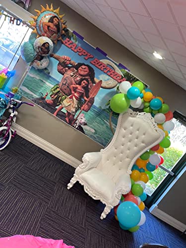 Moana Maui Backdrop Girl Birthday Party Background Cake Table Dress-up Banner Supplies Photobooth Props (7X5FT)