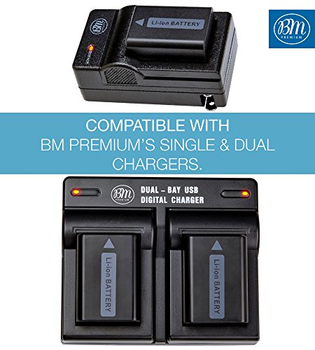 BM Premium 2 NP-FW50 Batteries for Sony ZV-E10, A6100, A6400, DSC-RX10 IV, DSC-RX10 III, DSC-RX10 II, DSCRX10, Alpha 7, Alpha 7R, a7, a7R, a7R II, a7S, a7S II, a3000, a5000, a5100, a6000, a6300, a6500