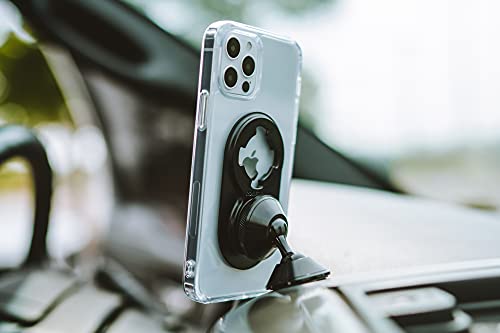 Rokform – Universal Adapter with Twist Lock, Magnetic Phone Mount, Adapter Mounts to Almost Any Smartphone, Phone Case, Tablet, or Flat Surface with 3M VHB Adhesive (Black)