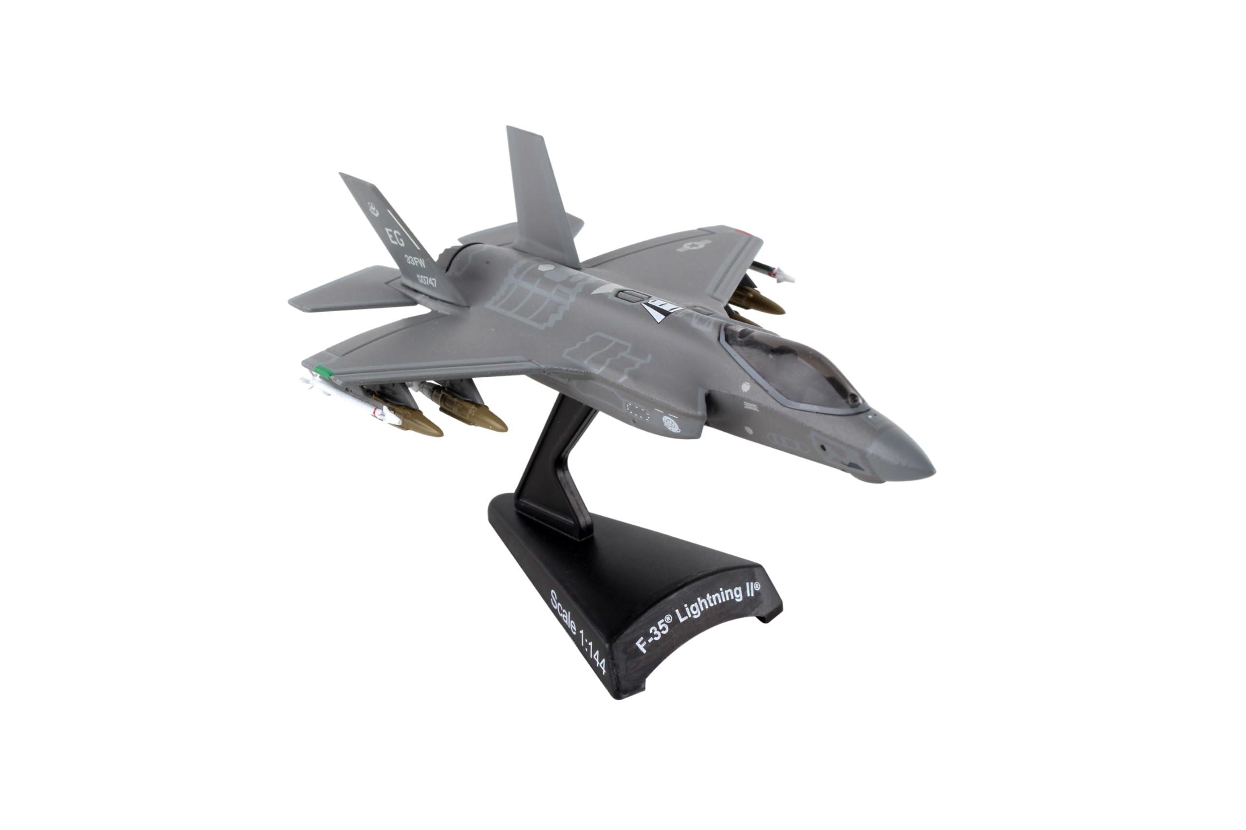 Daron Postage Stamp PS5602 USAF F-35 Version A , Lightning II , 1/144 Scale Diecast Model with Stand
