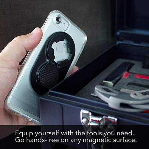 Rokform – Universal Adapter with Twist Lock, Magnetic Phone Mount, Adapter Mounts to Almost Any Smartphone, Phone Case, Tablet, or Flat Surface with 3M VHB Adhesive (Black)