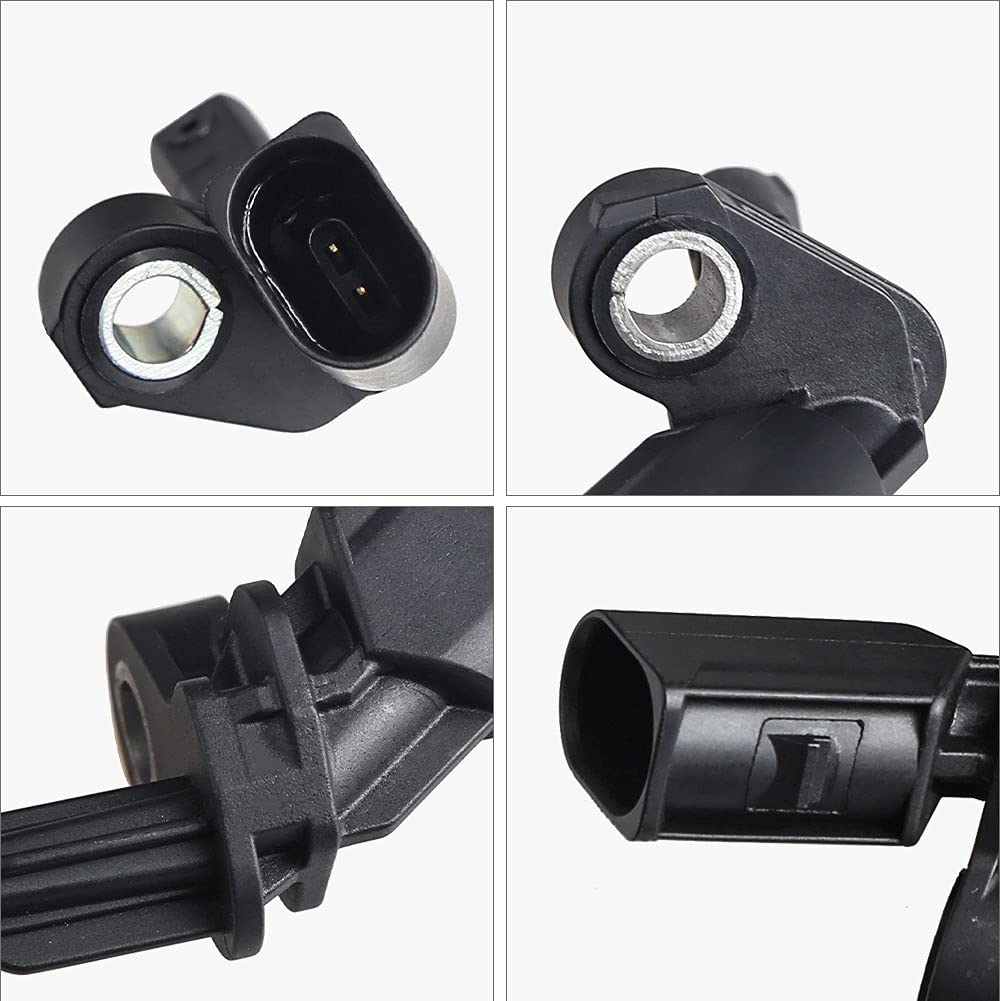 WMPHE 2 Pcs Rear ABS Wheel Speed Sensor Compatible with Audi TT, VW Amarok Beetle Bora CC Golf GTI Jetta Passat Rabbit, Seat Leon, Porsche Carrera GT, Replacement for 1K0927807, 1K0927808