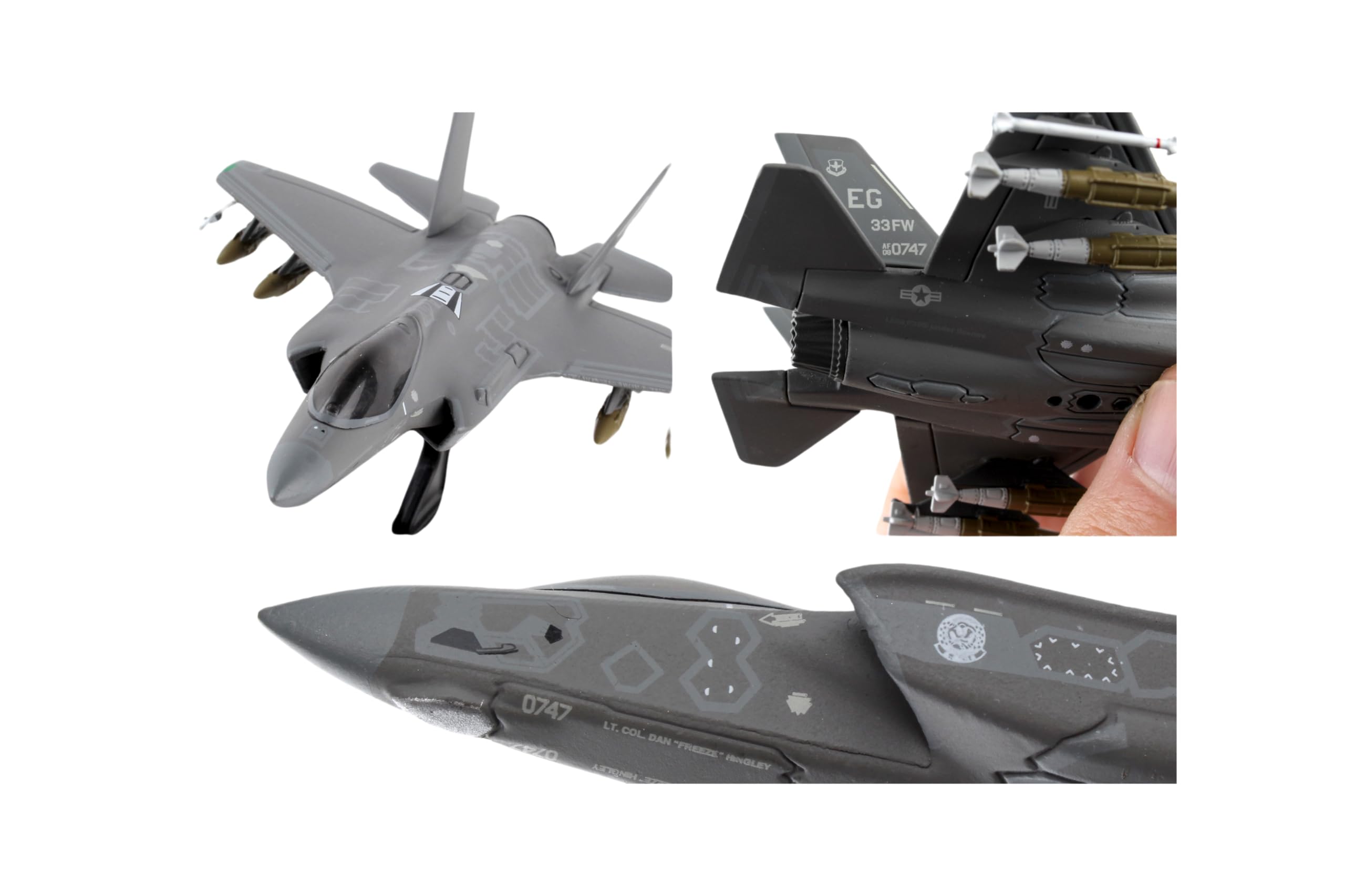 Daron Postage Stamp PS5602 USAF F-35 Version A , Lightning II , 1/144 Scale Diecast Model with Stand