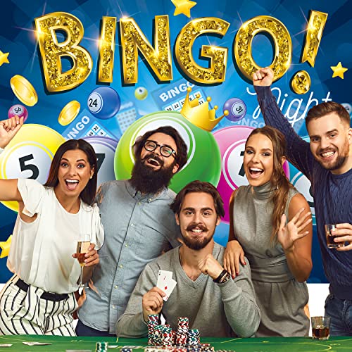 Imirell Bingo Night Backdrop 7Wx5H Feet Snooker Game Time Cards Contest for Bingo Winning Ball Party Photography Backgrounds Decorations Photo Shoot Decor Props
