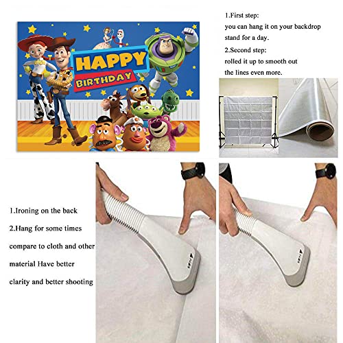 Cartoon Story Backdrop for Kids Birthday Party Cake Table Backdrop Cartoon Story Theme Party Decoration Backdrop Studio Booth Props Backdrop 5X3FT