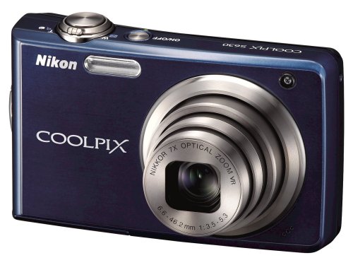 Nikon Coolpix S630 12MP Digital Camera with 7x Optical Vibration Reduction (VR) Zoom and 2.7 inch LCD (Midnight Blue)