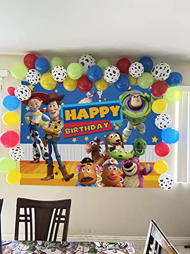 Cartoon Story Backdrop for Kids Birthday Party Cake Table Backdrop Cartoon Story Theme Party Decoration Backdrop Studio Booth Props Backdrop 5X3FT