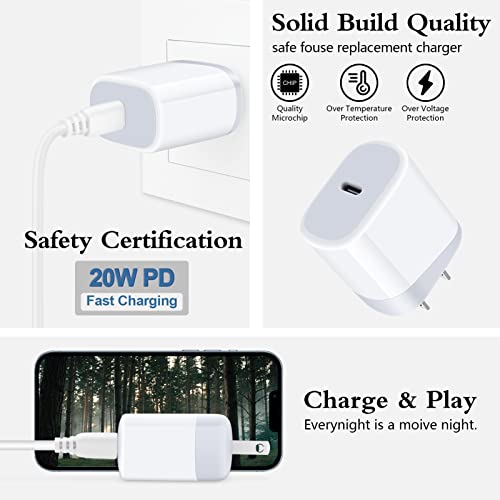 Pixel 7 Charger Fast Charging USB C Wall Charger for Google Pixel 7 Pro 6a 6 5 5a 5XL 4a,20W PD Type C Charging Block Box Brick Plug Cube for Samsung Galaxy S23 Ultra S22 S21 S20 S10 S9 Plus A54 A14