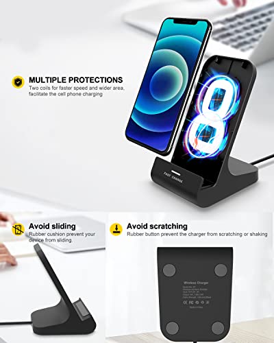 Oinmely Z1 Wireless Charger Wireless Phone Charger Stand 10W Max Compatible with Apple iPhone 14 13 12/12 Pro Max/ 11Pro/11Pro Max/XR/XS Max/XS/X/8/8Plus, Samsung Galaxy