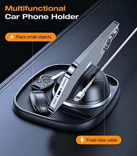 VICSEED 2023 Upgraded Dashboard Phone Holder Car [No.1 Stable, Never Slip& Fall] Reusable Silicone Phone Mount for Car Dash Anti-Slip Pad Mat Car Phone Holder Mount Fit iPhone 14 Pro Max All Phones