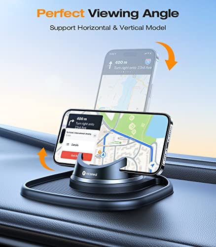 VICSEED 2023 Upgraded Dashboard Phone Holder Car [No.1 Stable, Never Slip& Fall] Reusable Silicone Phone Mount for Car Dash Anti-Slip Pad Mat Car Phone Holder Mount Fit iPhone 14 Pro Max All Phones