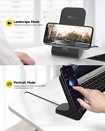Oinmely Z1 Wireless Charger Wireless Phone Charger Stand 10W Max Compatible with Apple iPhone 14 13 12/12 Pro Max/ 11Pro/11Pro Max/XR/XS Max/XS/X/8/8Plus, Samsung Galaxy