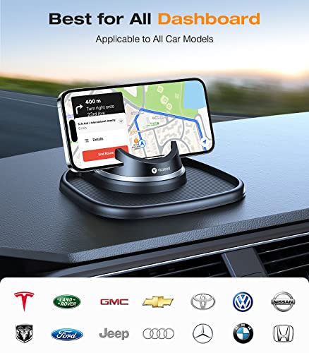 VICSEED 2023 Upgraded Dashboard Phone Holder Car [No.1 Stable, Never Slip& Fall] Reusable Silicone Phone Mount for Car Dash Anti-Slip Pad Mat Car Phone Holder Mount Fit iPhone 14 Pro Max All Phones