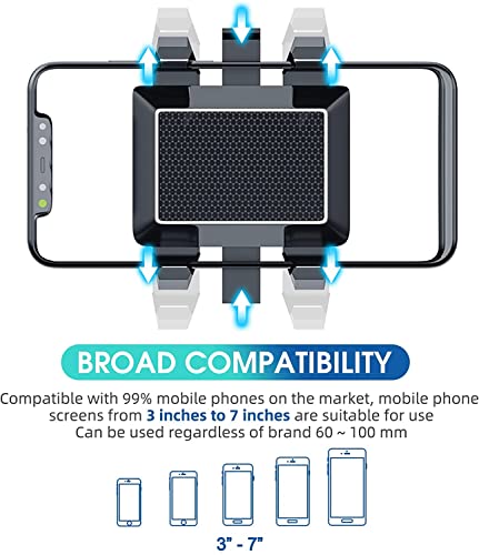2022 New Version-Car Phone Holder Mount, Rearview Mirror Phone Holder for Car, 360°Rotatable and Retractable Car Phone Holder, Multifunctional Phone Mount for Car, for All Mobile Phones