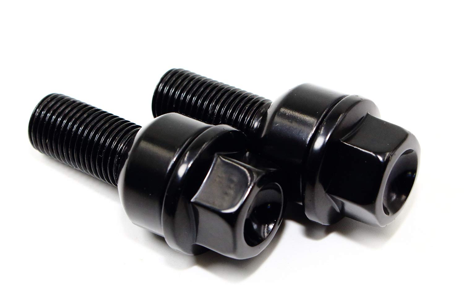 Set of 20 Veritek 14x1.5mm Black 29mm Thread R14 Radius Ball Seat Washer Lug Bolts for Porsche Factory Wheels