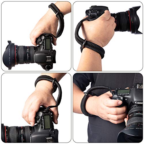 Camera Wrist Strap,1Pack Adjustable Nylon Camera Hand Strap,for GoPro,DSLR,Fuji,Canon and Mirrorless Cameras Photographers Quick Release,Paracord (green)