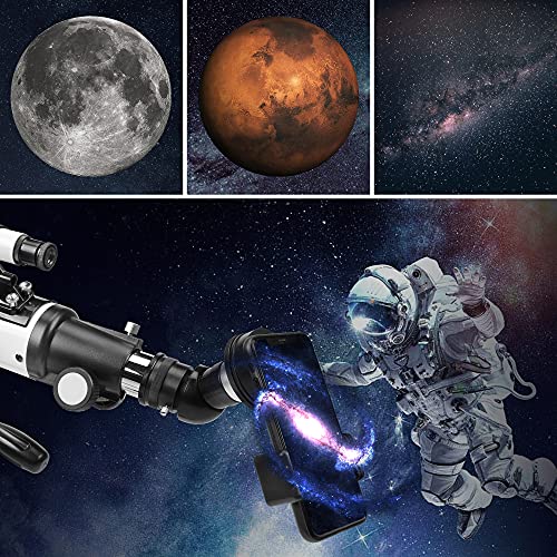 Hawkko Telescope, Telescopes for Adults Astronomy, 70mm Aperture 700mm, 210X Magnification, Telescope for Beginners with Finderscope and Stainless Steel Tripod to Viewing Planets and Stars