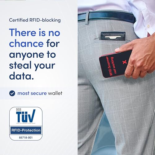TRAVANDO Mens Slim Wallet with Money Clip AUSTIN RFID Blocking Bifold Credit Card Holder for Men with Gift Box