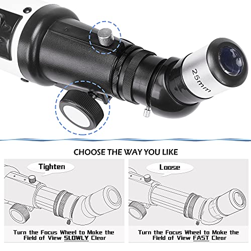 Hawkko Telescope, Telescopes for Adults Astronomy, 70mm Aperture 700mm, 210X Magnification, Telescope for Beginners with Finderscope and Stainless Steel Tripod to Viewing Planets and Stars