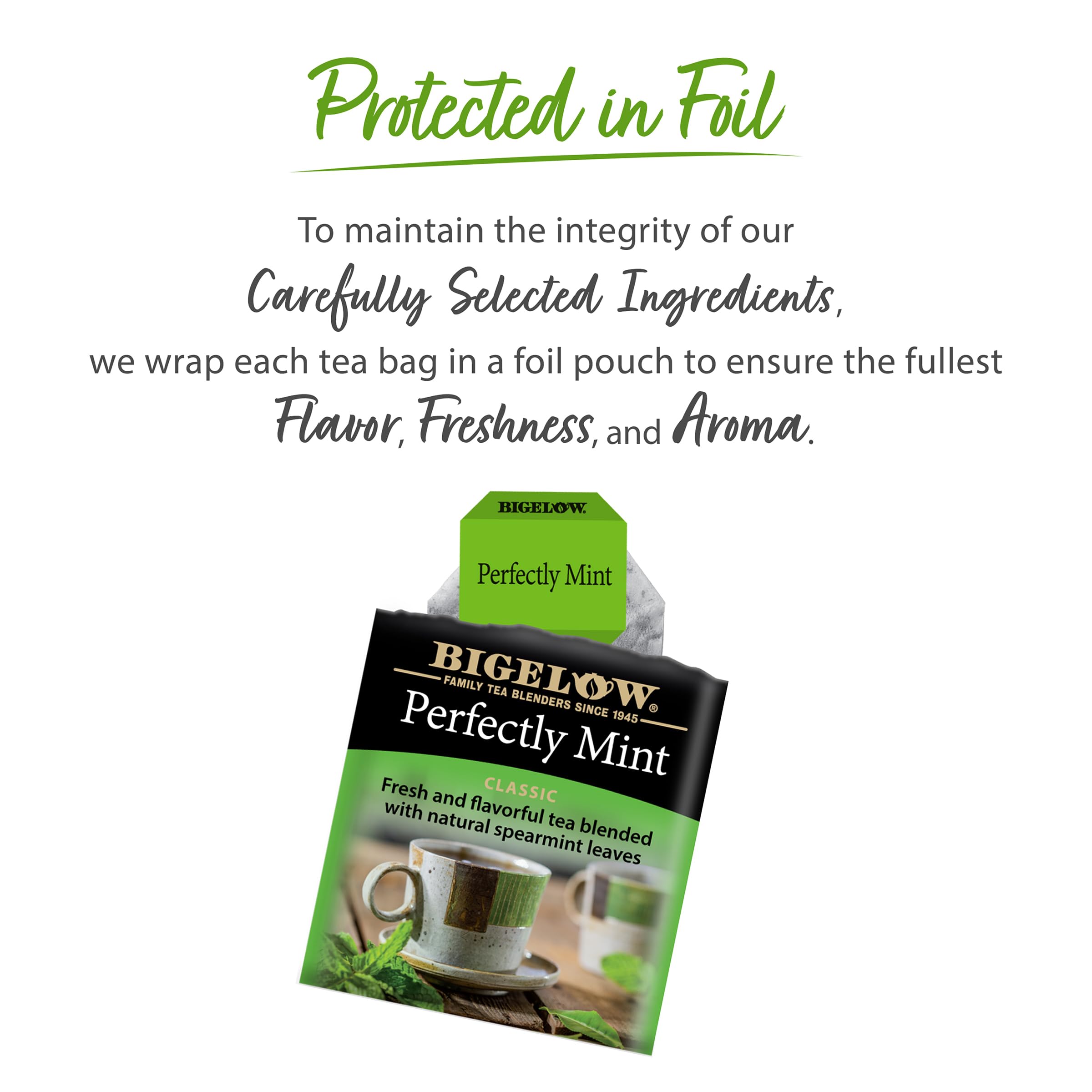 Bigelow Perfectly Mint Black Tea, Caffeinated, 20 Count (Pack of 6), 120 Total Tea Bags