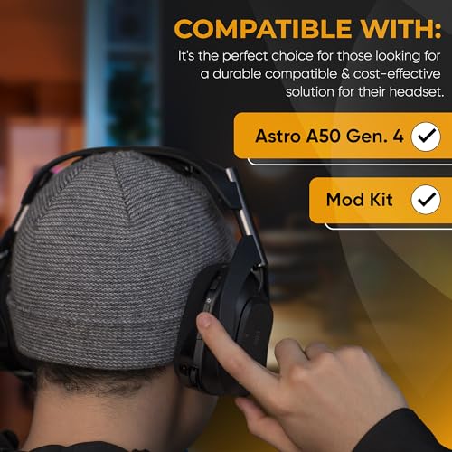 SplashNColor A50 Support Brace Clamps Upgrade for Cushion - Enhance Your Headphone Comfort with Durable and Secure Fit - Compatible with Astro A50 Gen. 4 and Mod Kit - 2 Pack Black