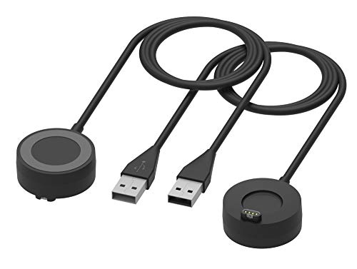 2-Pack Charger Compatible with Garmin Venu 2/Venu Sq 2/Venu Sq/Venu/Venu 2 Plus/Venu 2S Charger Cradle Dock Replacement Portable Charging Station + USB Cable Cord