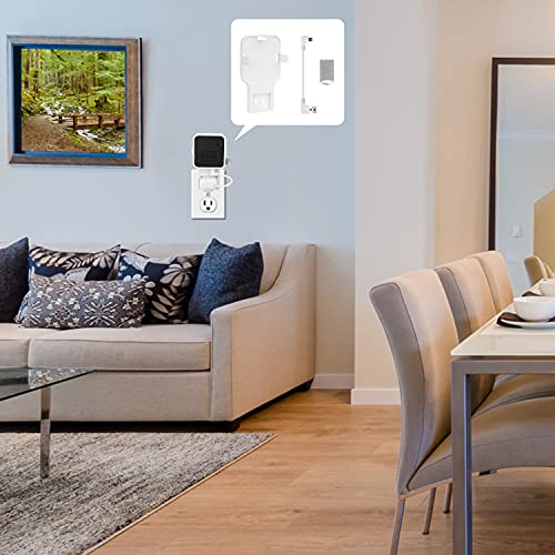 64GB USB Flash Drive and Outlet Wall Mount for Blink Sync Module 2,Mounting Bracket Holder with Short Cable for All-New Blink Outdoor Indoor Home Security Camera Sync Module, No Messy Wires or Screws