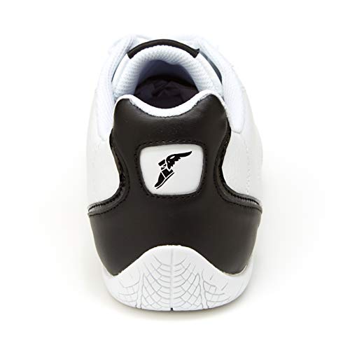 Goodyear Throttle Men's Low Top Racing Sneaker, Race Car Driving Shoes White-Navy
