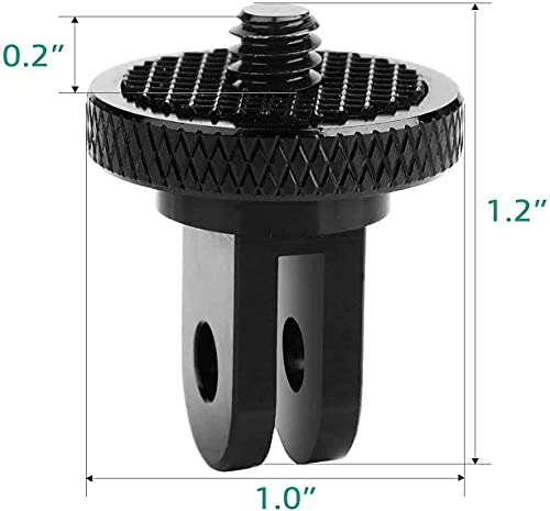 VIZEMO 4 PCS Aluminum Camera Tripod Adapter 1/4"-20 Conversion Adapter Mount Compatible with Gopro Action Cameras insta360 and Other Standard 1/4 Accessories(4 PCS)