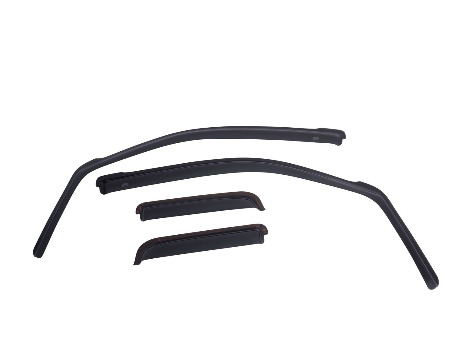 EGR 572751 in-Channel Window Visors Front and Rear Set Dark Smoke Finish Compatible with Select Dodge Ram Models