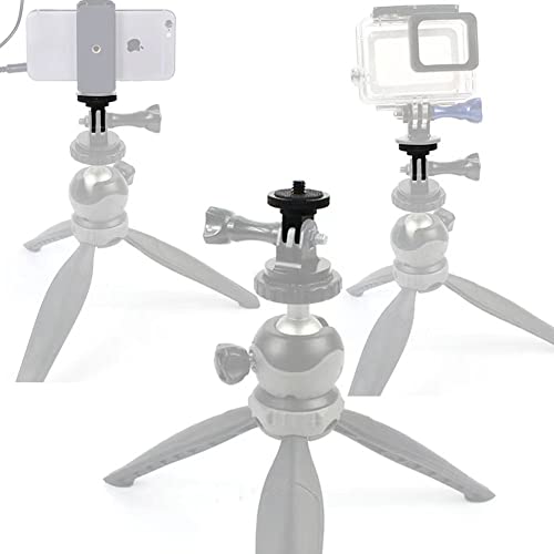 VIZEMO 4 PCS Aluminum Camera Tripod Adapter 1/4"-20 Conversion Adapter Mount Compatible with Gopro Action Cameras insta360 and Other Standard 1/4 Accessories(4 PCS)