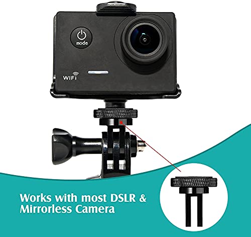 VIZEMO 4 PCS Aluminum Camera Tripod Adapter 1/4"-20 Conversion Adapter Mount Compatible with Gopro Action Cameras insta360 and Other Standard 1/4 Accessories(4 PCS)