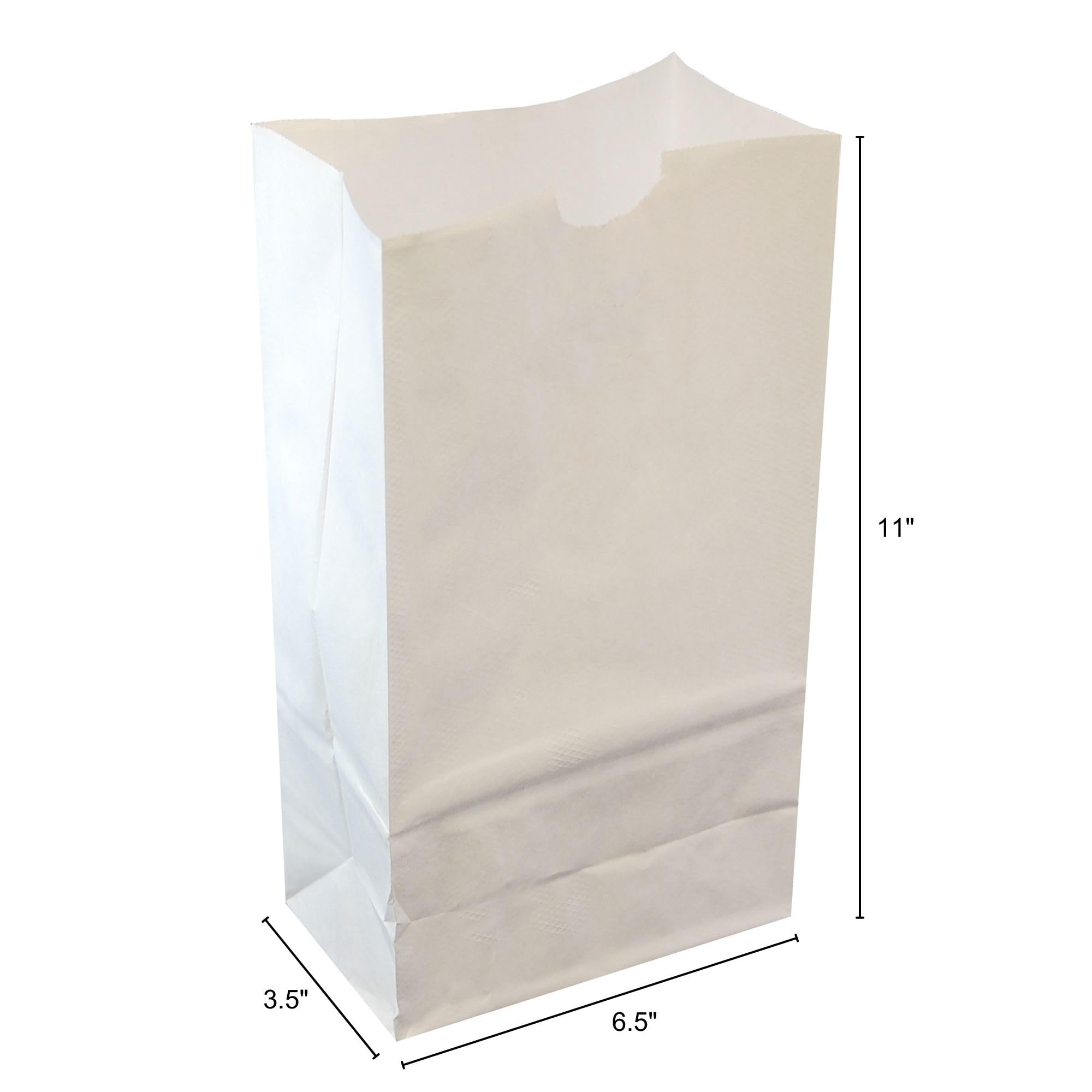 LumaBase Paper Luminaria Bags, White - Set of 100