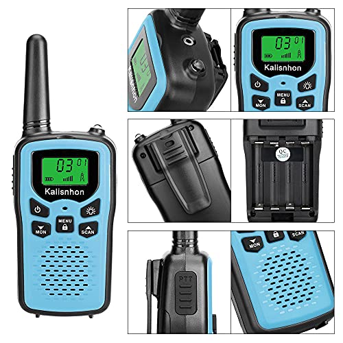 Walkie Talkies for Adults,Kalisnhon walkie talkies with 22 FRS Channels,walkie Talkie Long Range with Flashlight VOX LCD Display Two Way radios for Cycling Camping Hiking(2 Pack)