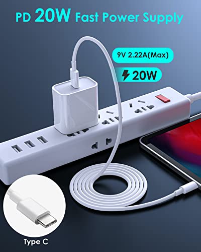 iPhone 13 Fast Car Charger Kit,Dual 38W【Apple MFi Certified】 USB C Fast Charging Car iPhone Wall Charger Adapter Block with 2Pack QC&PD3.0 Lightning Cable for iPhone 14 Pro Max/13/12/11/Xs/XR/8/iPad