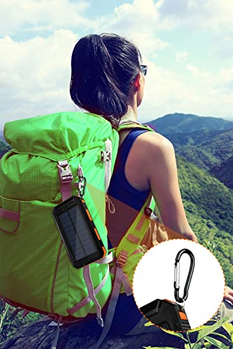 Suscell Solar Charger,20000mAh Solar Power Bank,Waterproof Portable Charger with Dual 5V USB Port/LED Flashlight Compatible with All Smartphone External Battery Pack Perfect for Outdoor/Camping/Trip