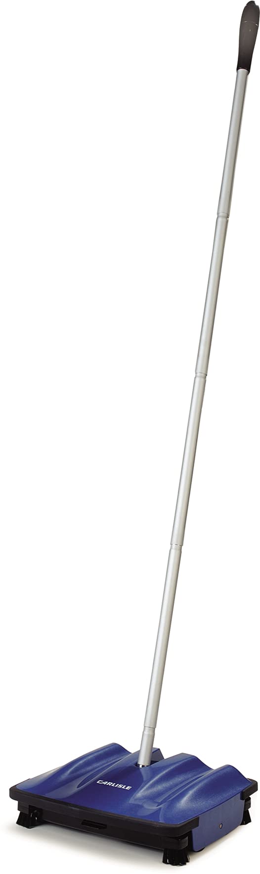 Carlisle FoodService Products 3639914 Duo-Sweeper Multi-Surface Cordless Floor Sweeper, 10" Sweeping Path