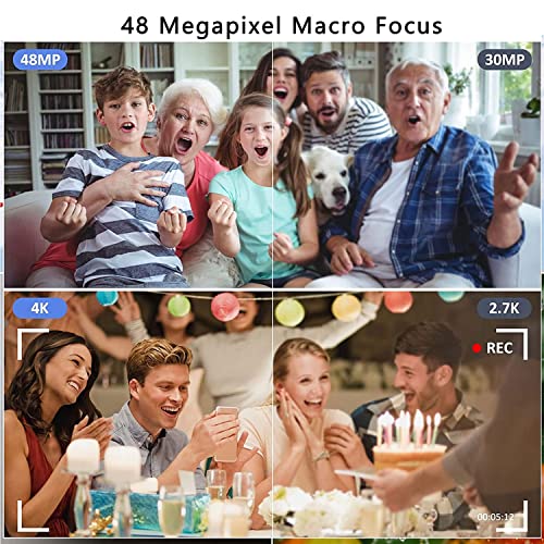 Digital Cameras for Photography Compact Waterproof Action Camera with 2.7K Ultra HD Video, 48MP Frame Grabs, Image Sensor, Live Streaming, Stabilization,Digital Camera Full HD Video Camera (Color : A