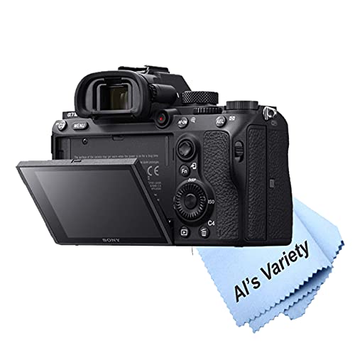 Sony Intl Sony a7 III Full-Frame Mirrorless Interchangeable-Lens Camera with 3-Inch LCD (Body Only), Tripod, Case, and More (11pc Bundle) (Renewed), Black