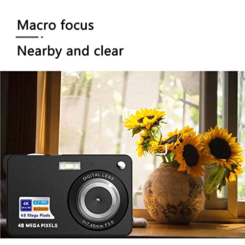 Digital Cameras for Photography Compact Waterproof Action Camera with 2.7K Ultra HD Video, 48MP Frame Grabs, Image Sensor, Live Streaming, Stabilization,Digital Camera Full HD Video Camera (Color : A