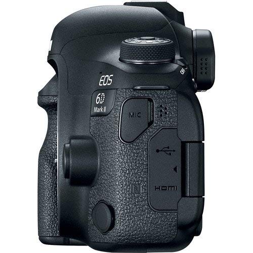 Canon EOS 6D Mark II DSLR Camera (1897C002) W/Bag, Extra Battery, LED Light, Mic, Filters and More - Advanced Bundle (Renewed)