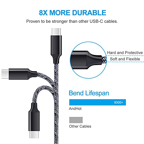 Type C Fast Charger for Moto G Pure/G Stylus 5G 2022/G 5G 2022/G Power 2021/G Play 2023/2021/One 5G Ace/G200/G Fast/G8/G7 Play/Z4,18W Quick Charge 3.0 Rapid Wall Charger Adapter+2PC 6ft USB C Cable
