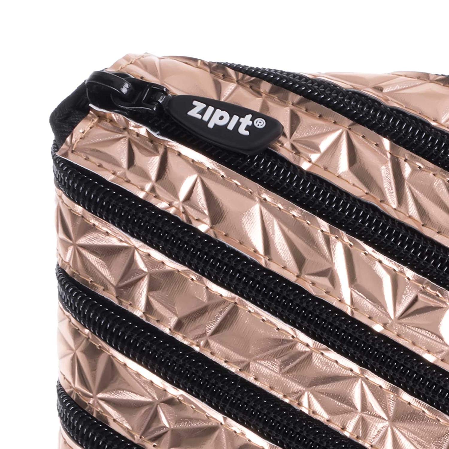 ZIPIT Girls' 3-Ring Pouch, Bronze Crackle, 9.060.785.91 inch (LWH)
